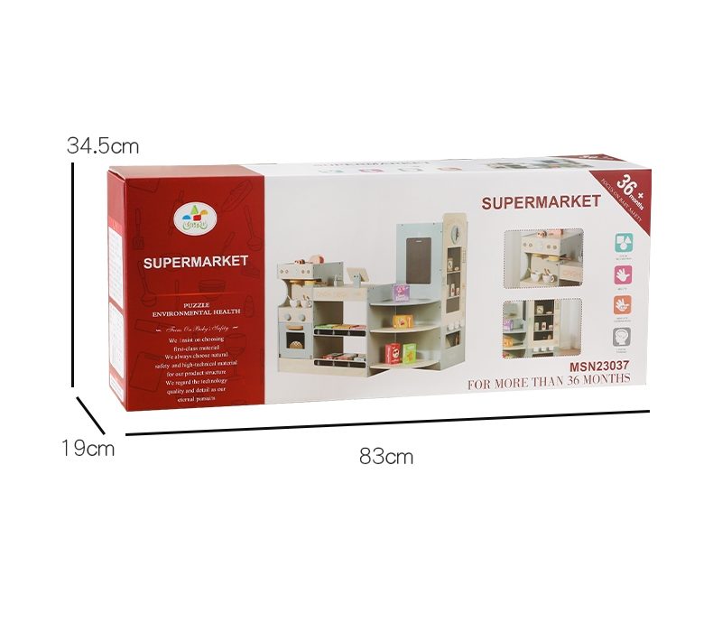 2-in-1 Pretend Kids Play Supermarket and Café Play Store - outdoor play ...