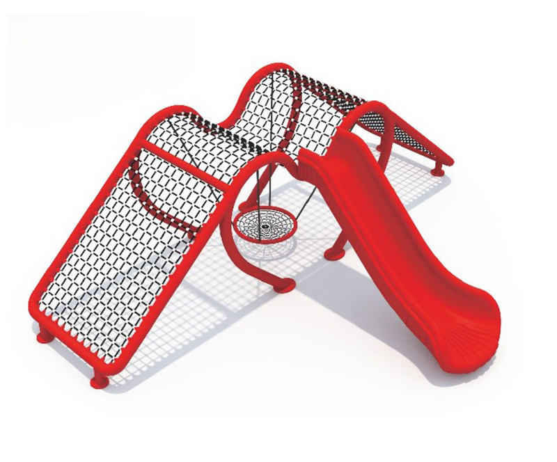 Heavy-Duty Outdoor Climbing Net with Slide & Swing | Commercial-Grade ...