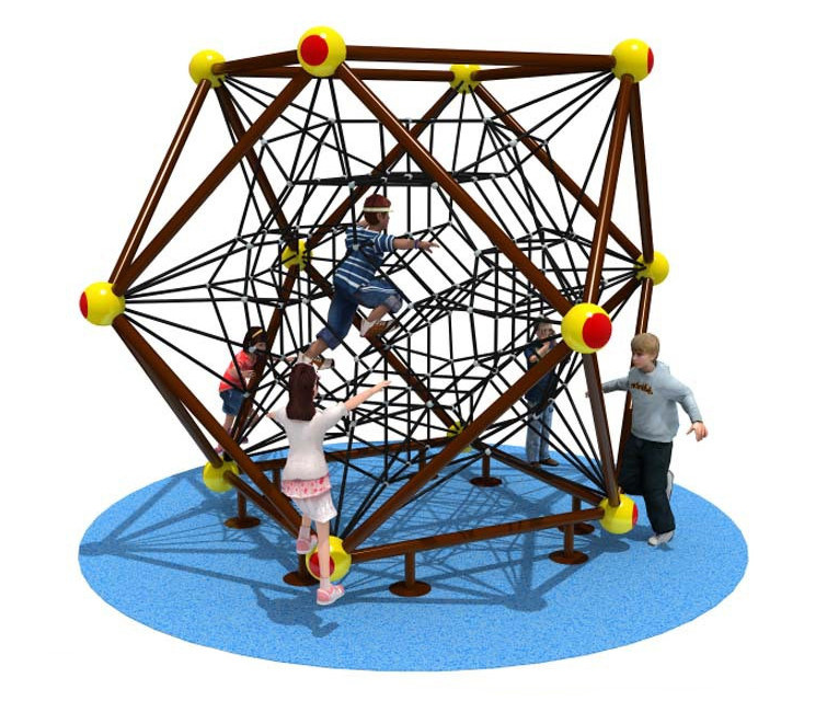Compact Geometric Climbing Cube – Outdoor Rope Play Structure - outdoor ...