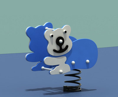 PE Bear Spring Rider – Safe, Colourful & Fun Playground Rocker for Kids ...